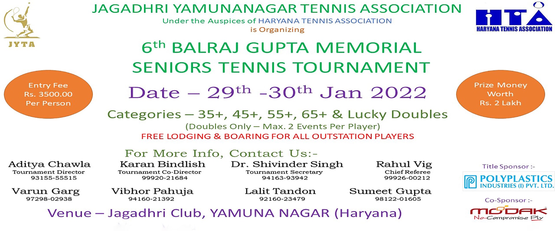JYTA - Jagadhri YamunaNagar Tennis Association
